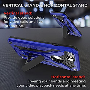 Kitoo Made in USA Defender Designed for iPhone 7/8/SE 2020/2022 Eco-Friendly Case with Kickstand, Military Grade Shockproof 12ft. Drop Tested - Blue