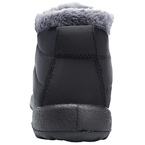 Scurtain Womens Comfort Snow Boots Non-slip Winter Booties Black 6.5 Women/6 Men