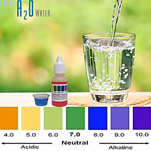 Alkaline, Tap, and Drinking Water pH Level Test kit (WHT/100-125 Tests) 0.50 Fl Oz, More Accurate Than Test Strips, Made in USA, by A2O Water