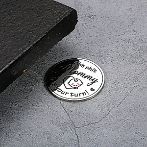 New Baby Gift for Mom Dad Decision Coins Funny New Parents Pregnancy Gift for First Time Daddy Mummy to be Christmas Stocking Stuffers Birthday Baby Shower Father's Mother's Day Coin for Husband Wife