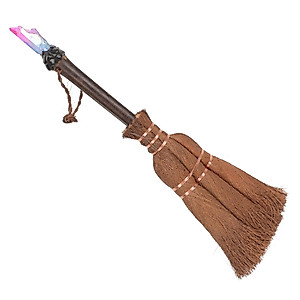 Alipis 4pcs Children's Mini Broom Witches Altar Crystal Broom Halloween Brooms Decor Mini Wizard Broom Altar Ornament Halloween Decorations Indoor Short Broom Wooden The Witch Miniature