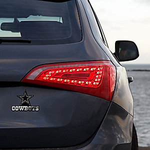 Rico Industries NFL Dallas Cowboys Chrome Finished Auto Emblem 3D Sticker, Silver