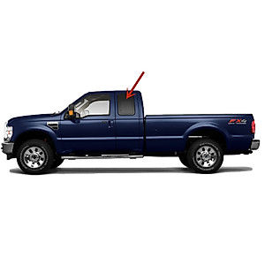 Privacy Movable Driver Left Side Rear Access Door Quarter Glass Quarter Window Compatible with Ford F250 F350 F650 F750 F450 F550 Pickup 2 Door Super Cab 2000-2016 Models