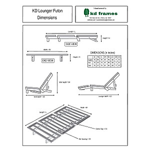 KD Frames Lounger Futon, Full