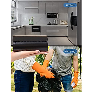 Waikas Kitchen Trash Bags 13 Gallon, 25 Counts, 60cm*70cm, 13.5g/pcs, Unscented, Black