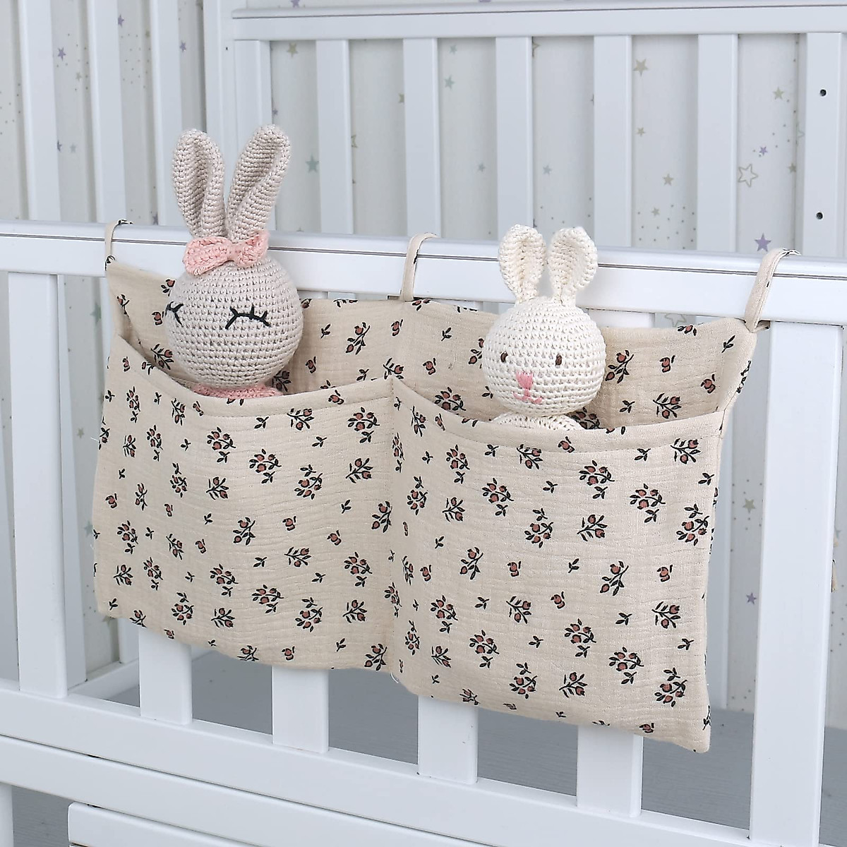 LANGYI Bedside Hanging Bag For Baby Crib Diaper Storage Bag Crib Organizer Bag Nappy Bag Dormitory Bed-Bunk Organizing Bag Bedside Organizer Bag