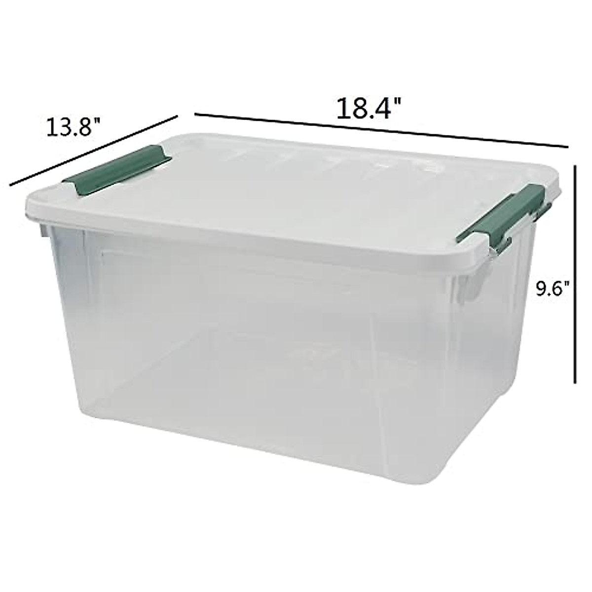 Saedy 6 Pcs Large Clear Storage Box, 35 Qt Plastic Bins with Lids for Versatile Storage