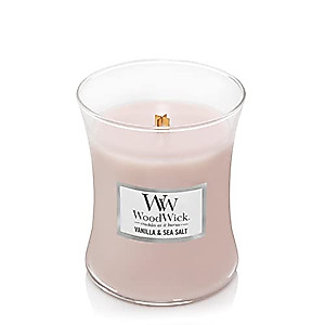 WoodWick Vanilla & Sea Salt Medium Hourglass Candle, 9.7 oz.
