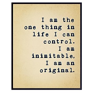 Control Quote - Inspirational Wall Art Room Decor - Motivational Home Decoration Poster Print for Bedroom, Office, Living Room - Gift for History Fans - 8x10
