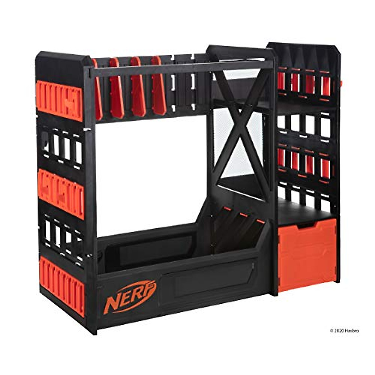 Nerf Elite Blaster Rack - Storage for up to Six Blasters, Including Shelving and Drawers Accessories, Orange and Black - Amazon Exclusive