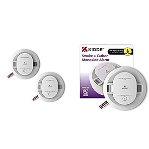 Kidde Hardwired Smoke & Carbon Monoxide Detector, AA Battery Backup, Interconnectable, LED Warning Light Indicators & Hardwired Smoke & Carbon Monoxide Detector, AA Battery Backup, Interconnectable