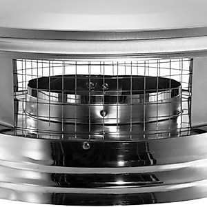 DuraVent DuraPlus 15 Inch Triple Wall Stainless Steel Round Chimney Cap with Removable Screws and Spark Arrestor Screen, Silver