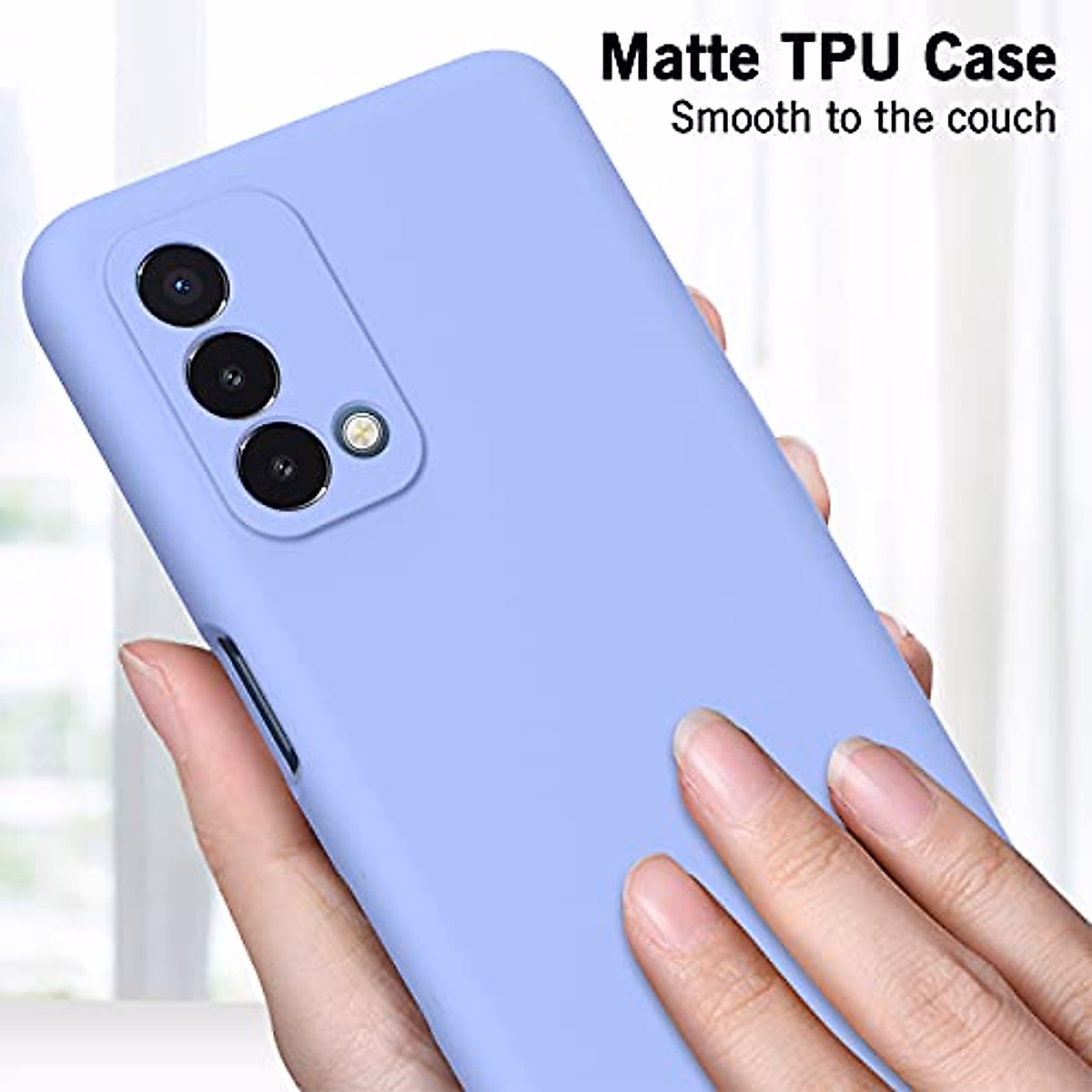 Foluu for OnePlus Nord N200 5G Case, Liquid Silicone Gel Rubber Bumper Case with Soft Microfiber Lining Cushion Slim Hard Shell Shockproof Protective Cover for OnePlus Nord N200 5G 2021 (Purple)