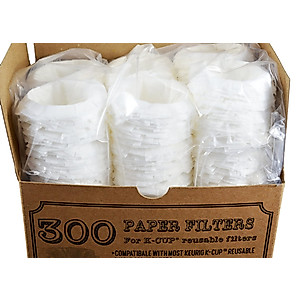 canFly Disposable K-CUP Paper filter for Keurig single cup coffer filters compatible with Ekobrew, EZ-Cup and other Reusable K-CUP Filters (300 Count)