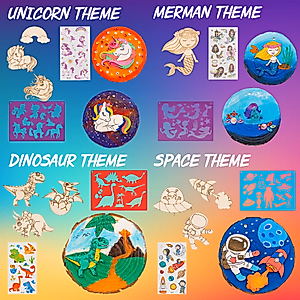 FTBox Wooden Crafts Gift for Kids, Wood Slices Arts & Crafts Christmas Gifts for Boys and Girls Ages 4-12, Craft Activities Diamond Crafts Art Toys for 6 7 8 9 10 11 12 Year Old