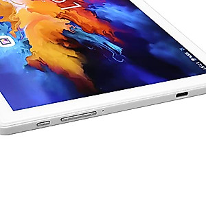Airshi 10.1 Inch Tablet, Dual Camera 2 in 1 Tablet RGB Mouse 512GB Expandable MT6755 Octa Core with Stylus for Entertainment (White)