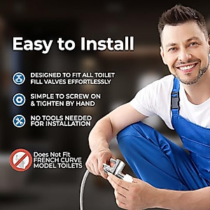 GenieBidet Slow-Close STEALTH ELONGATED Bidet. Dual Nozzles Self Cleaning. Adj. Water Pressure. No Wiring. If you can install a toilet seat you can install this. T adapter & Bottle Bidet included.