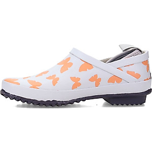 JBU by Jambu Women's Bumblebee Garden Ready Rain Shoe, Blue Butterfly Print, 7