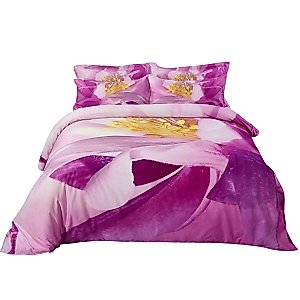 Dolce Mela DM703K Duvet Cover Set, King, Puple