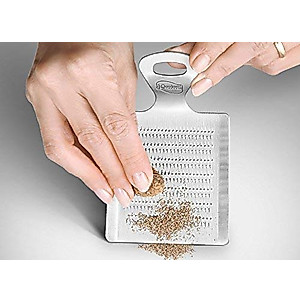 I GENIETTI Garlic and Spices Grater, Silver