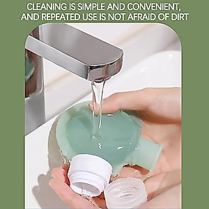 3Pcs Set Travel Bottles For Toiletries, Portable Silicone Travel Refillable Toiletry Bottle, 90ml/3oz Leakproof Squeezable Containers, for Shampoo, Conditioner, Lotion, Body Wash (S)