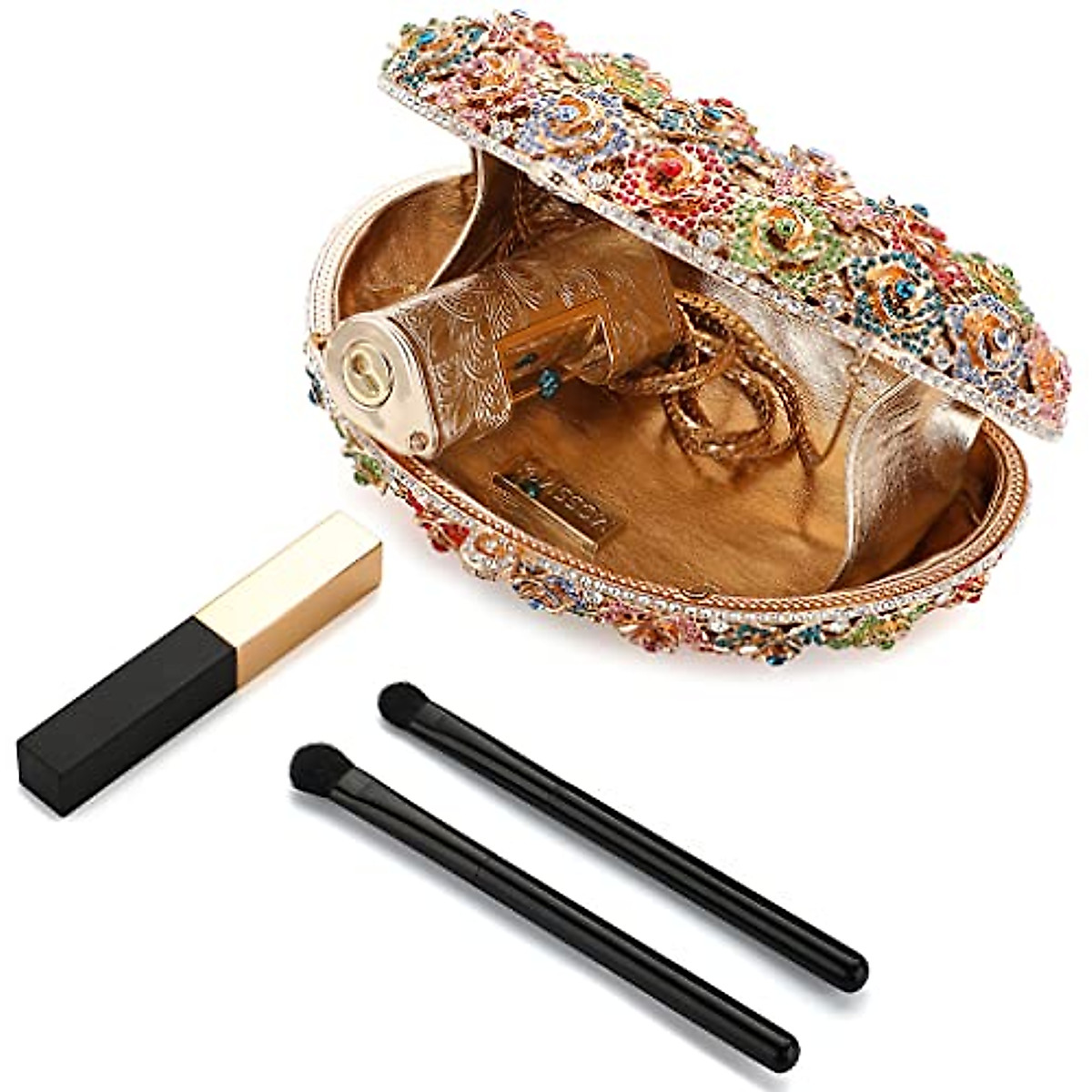 MOSSMON Crystal Evening Clutch Purses Formal Bride Wedding Party Evening Bag for Women