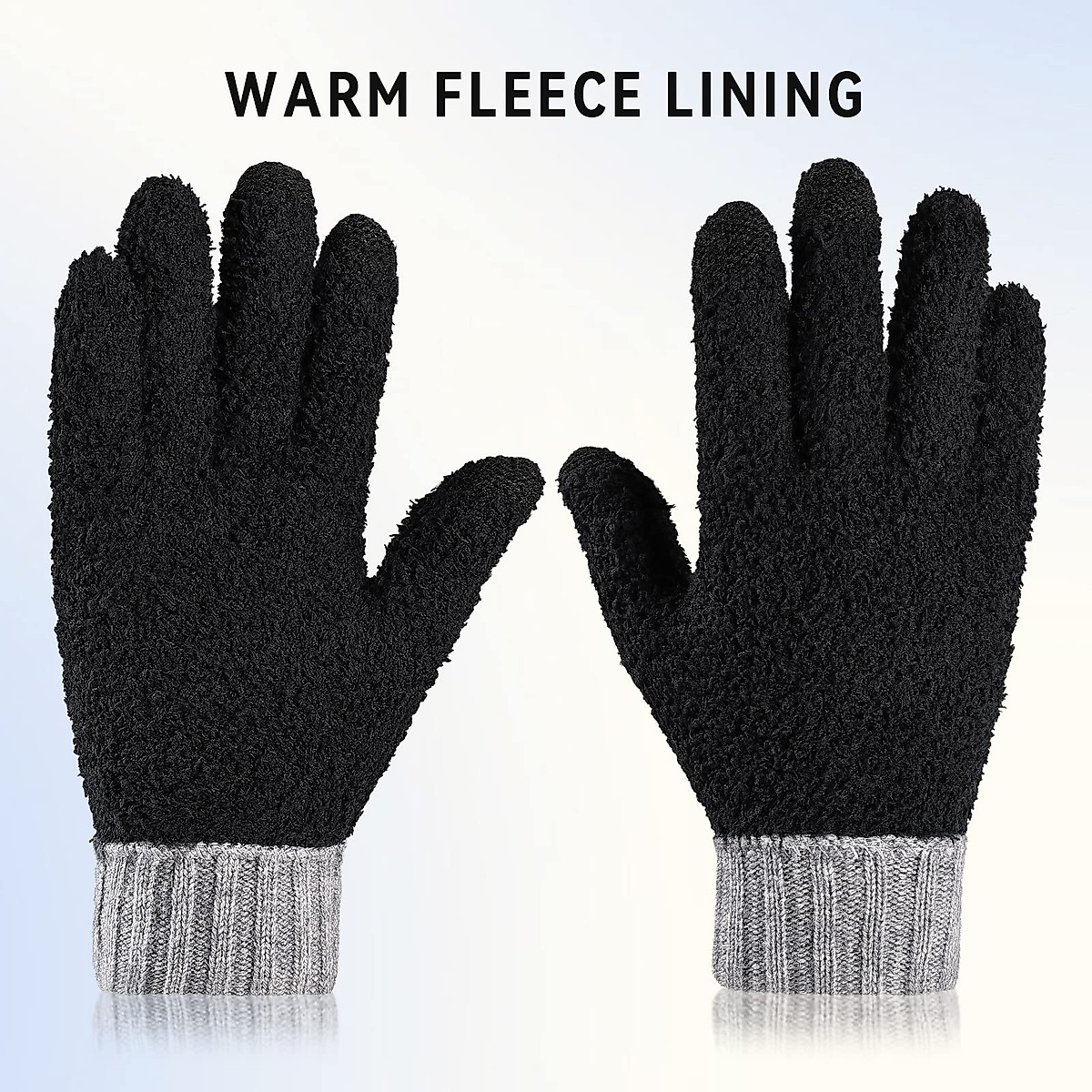Cierto Women Winter Warm Gloves: Lightweight Touch Screen Fleece Lined Cold Weather Gloves | Fashion Knit Gloves Gift Gloves for Walking Running Cycling Driving