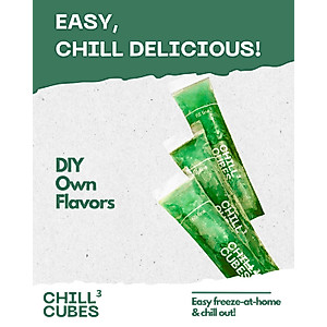 CHILL³CUBES 200 Disposable Popsicle Mold Bags - Easy Fill & Zip Seal, Popsicle Sleeves Bags for DIY Frozen Treats, Parties & More - BPA-Free