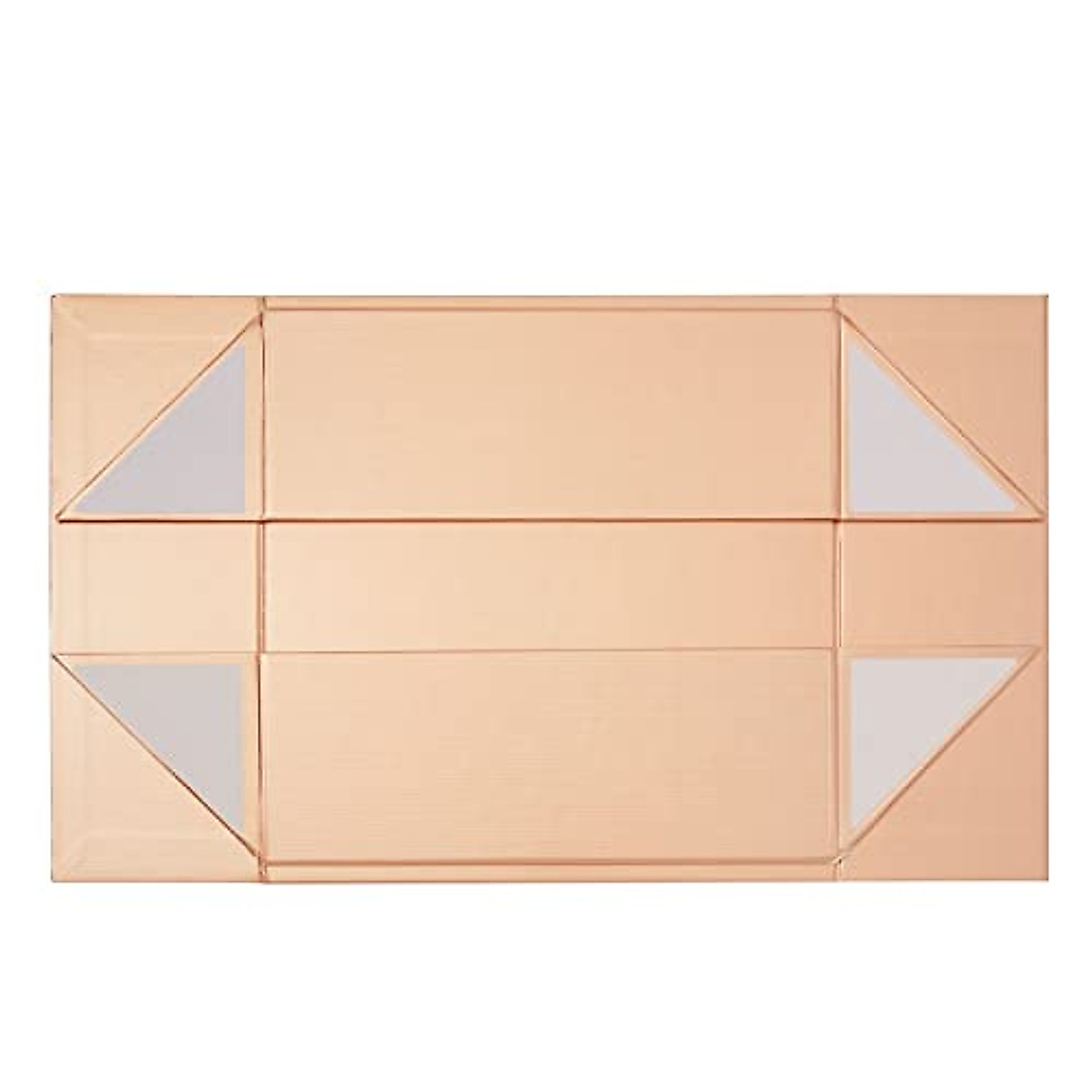 6 Pack Proposal Boxes with Lid for Groomsmen, Bridesmaid, 9.5 x 9.5 x 3.5 Inch Square Glossy Rose Gold Magnetic Gift Box for Parties, Retail