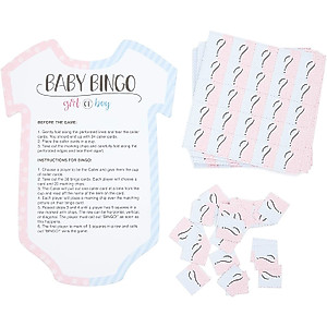Gender Reveal Bingo Game Set, Party Supplies (38 Pieces)
