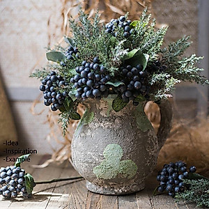 Gentille G Home Collection Artificial Black Berry Bunch 11" Tall (1)