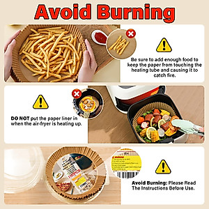 Air Fryer Paper Liners, 100PCS Non-stick Oil Resistant Air Fryer Parchment Paper Liners, 8 Inch Air Fryer Liners Disposable, Round Airfryer Liners for 5-8QT Air fryer, Baking, Roasting Microwave