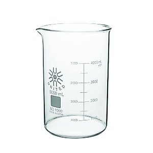 United Scientific™ BG1000-5000 Borosilicate Laboratory Grade Glass Beakers | Griffin Style Low Form Beaker | Graduated with Spout | Designed for Laboratories & Chemistry Classrooms | 5000mL Capacity