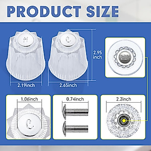 PuritySage Premium Shower Faucet Knob Replacement,Compatible with 88262 Price Pfister Contessa, Universal Clear Acrylic Plastic Hot/Cold Shower Faucet Handle,Easy Installation