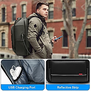 GYakeog Business Backpack for Men with Waterproof Compartment 15.6 Hard Shell Backpack Carry on Backpack with Usb Port Large Backpack for Travel Work DJ