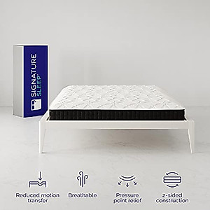 Signature Sleep Contour Comfort 8-Inch Reversible Tight-Top Mattress, Medium-Firm, Independently Encased Coils, Bed-in-a-Box, Full