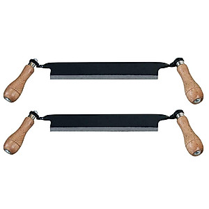 Timber Tuff 10" Straight Wood Blade Draw Shave Knife Woodworking Tool (2 Pack)