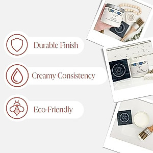 Furniture Glaze - Antique Patina Special Effects Glaze for Chalk Style Furniture Paint, Eco-Friendly Wood Stain, 6 Color Choices - Limestone [White] - Pint (16 oz)