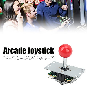 Joystick, Rocker & Ball & Spacer, Game DIY kit Replacement Parts, Pin Circuit Board with Ball for (61.82 x 84.49 x 102.16mm) (Red)