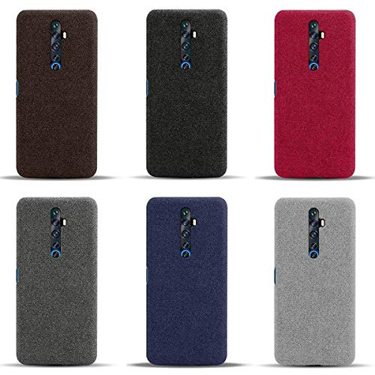 Grandcase Oppo Reno2 Z Case,Ultra-Thin Felt Cloth Anti-Fingerprint Shock Absorber Protective Cover for Oppo Reno2 Z/F 6.53" -Black