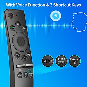 BN59-01312A Smart TV Voice Remote,for Samsung-TV-Remote,Compatible for All Samsung with Voice Function Smart Curved Frame QLED LED LCD 8K 4K TVs （with Netflix, Prime Video, and Hulu）