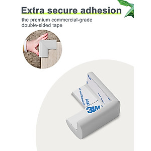 Arinbeb Foam Corner Protector Edge and Corner Guard, with 19 feet Length Foam Safety Bumpers, Baby Proofing Safety Table Corner Protectors - White