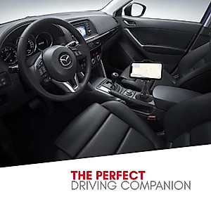 Macally Car Cup Holder Phone Mount [Upgraded], Adjustable Gooseneck Cell Phone Holder Car Mount - Easy Cup Phone Holder Clamp in Vehicle - Cupholder Compatible with All iPhone Android Smartphone