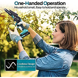 RLSOO Mini Chainsaw Chain Replacement 6 Inch for Cordless Electric Chainsaw Blade 6 Inch Handheld Chain Saw Pruning Shears for Tree Branches, Courtyard, Household and Garden (Only 2*Chains)