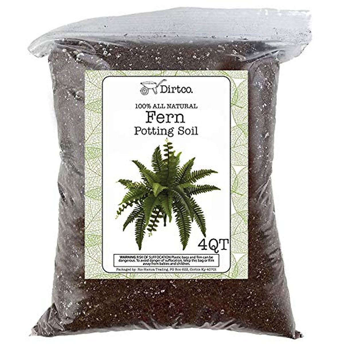 Potting Soil for Ferns (4 Quarts), Hand Blended Soil Mixture for Planting and Re-Potting Indoor and Outdoor Ferns