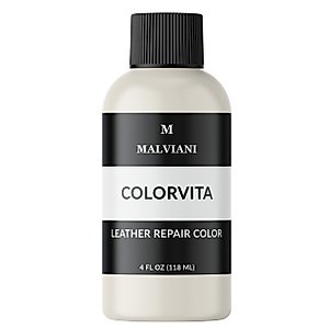 Leather Repair Color Restorer - White Ivory - Furniture, Car Seat, Couch, Vinyl, Bag & Shoes - 4 oz.