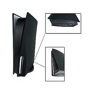 Silicone Skin Cover Compatible for PS5 Console, Anti-Scratch Anti-Dust Waterproof Dustproof Protective Case for Disc/Digital Version (Red Disc Version)