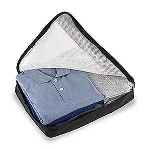 Briggs & Riley 3 Pack Zippered Packing Cubes/Luggage Organizers for Travel, Black, Large