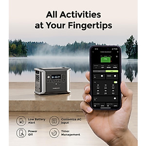 Dabbsson Portable Power Station DBS1300, 1330Wh Solar Generator with 4x1200W AC Outlets, EV Semi-Solid State LiFePO4 Battery, Solar Powered Generator for Camping, Home Backup, Emergency, RV