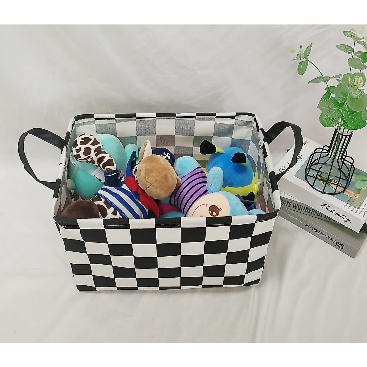 MAIZMZ Rectangular Storage Basket Collapsible Organizer Bin Waterproof Toy Box for Organizing Home/Dorm/Kitchen/Pet/Office/Closet/Shelf/Gift Baskets